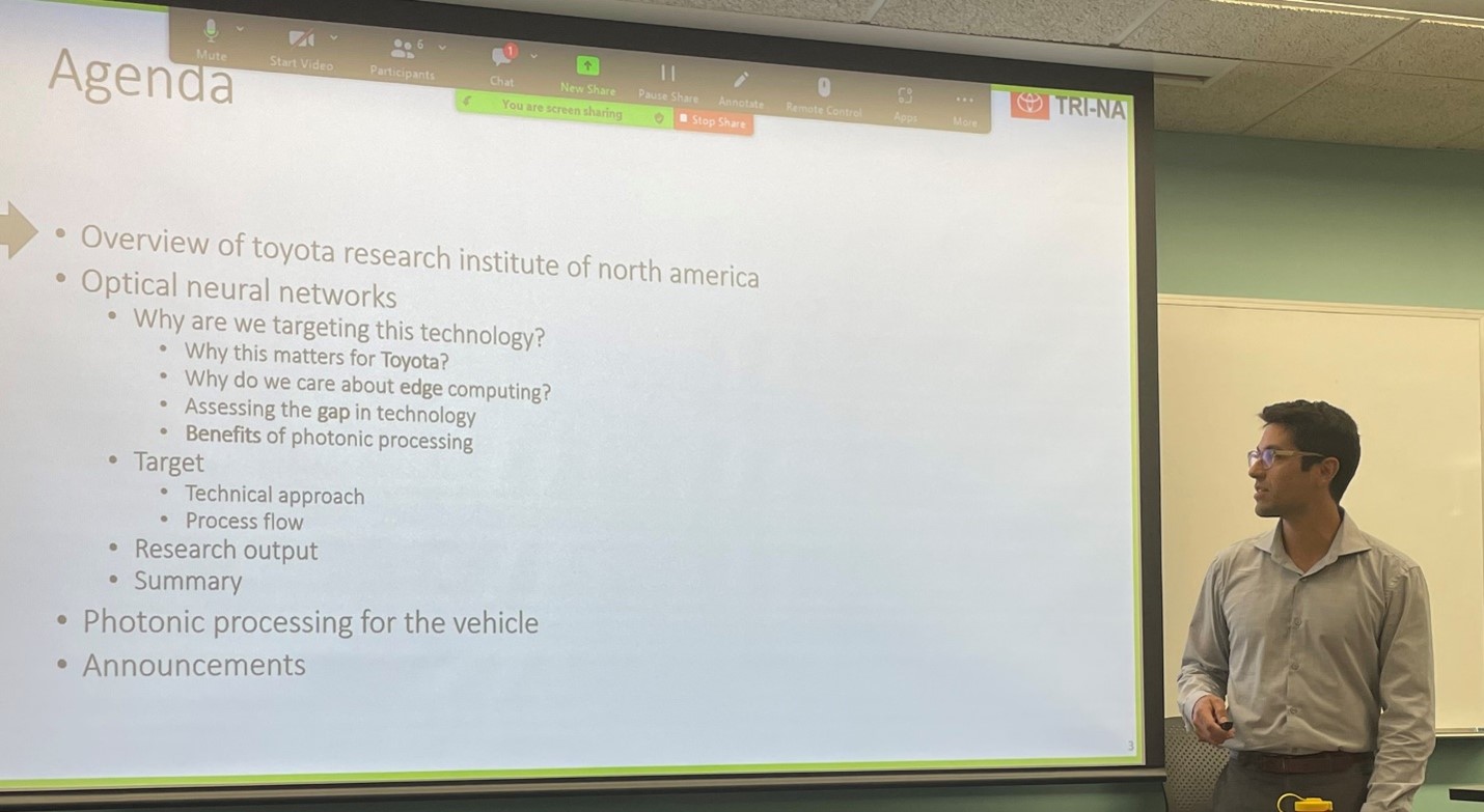 Toyota’s expertise in photonics led to OPTICA Traveling Lecture Program ...